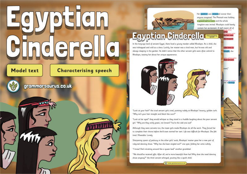 Year 3 Model Text – Characterising speech – Egyptian Cinderella ...