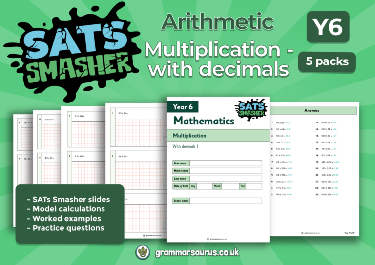 Y6 SATs Smasher (Maths): Arithmetic – Multiplication - With decimals ...