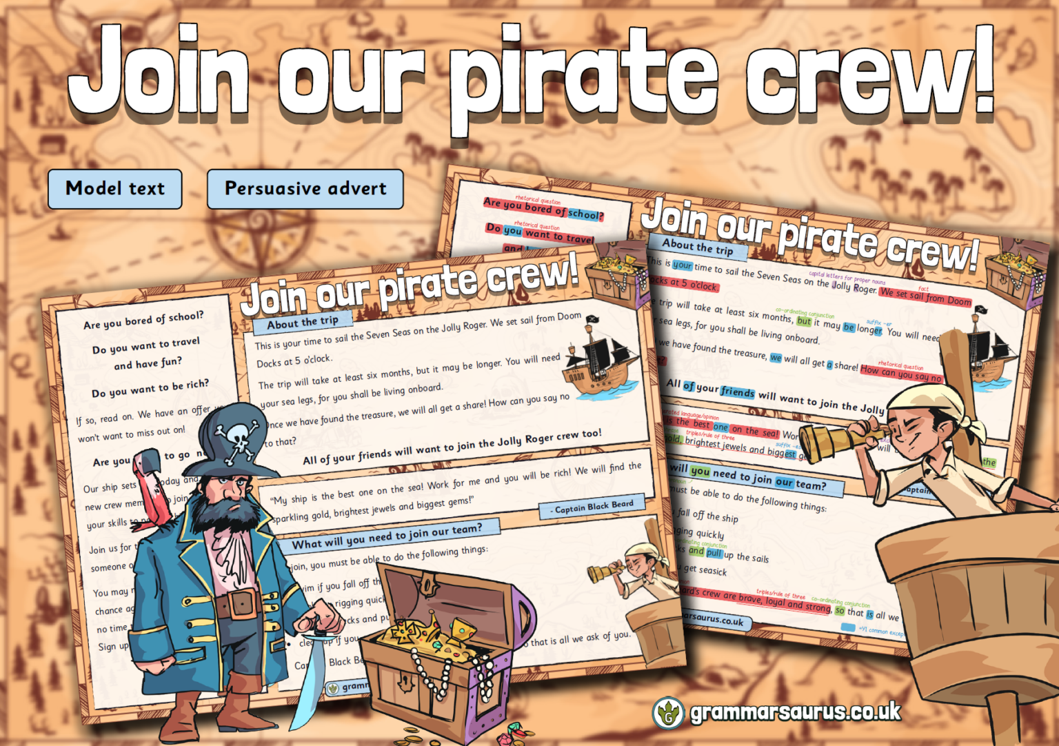 Y1 Persuasive Advert/Leaflet/Poster/Letter - Grammarsaurus