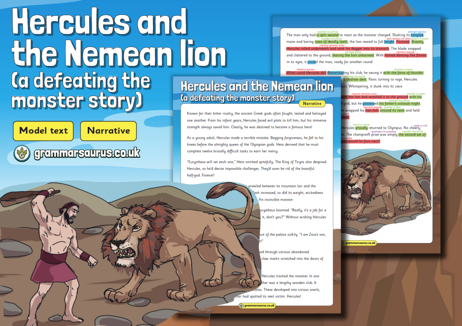 Year 3 Model Text - Narrative – Hercules and the Nemean lion (a ...