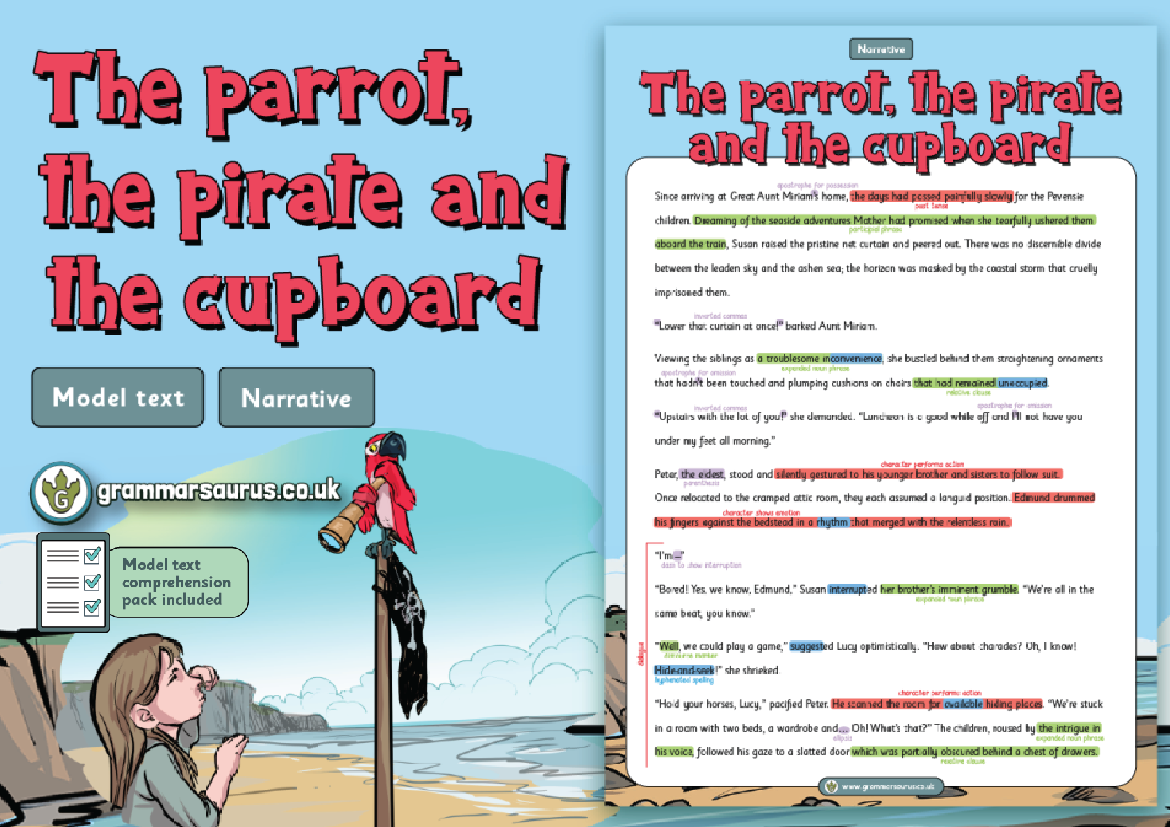 Year 6 Model Text – Narrative – The parrot, the pirate and the cupboard ...