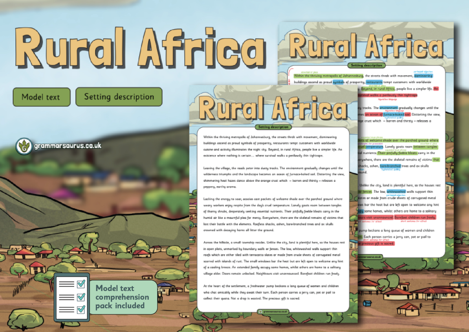 Year 5 Model Text – Setting Description - Rural Africa - Grammarsaurus