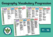 Geography Vocabulary Progression - Grammarsaurus
