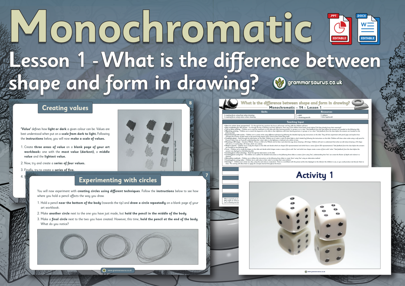 Year 4 Art - Monochromatic - What is the difference between shape and ...