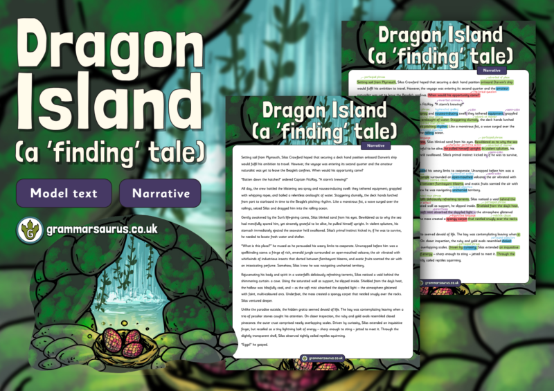 Year 6 Model Text – Narrative – Dragon Island (a 'finding' tale ...