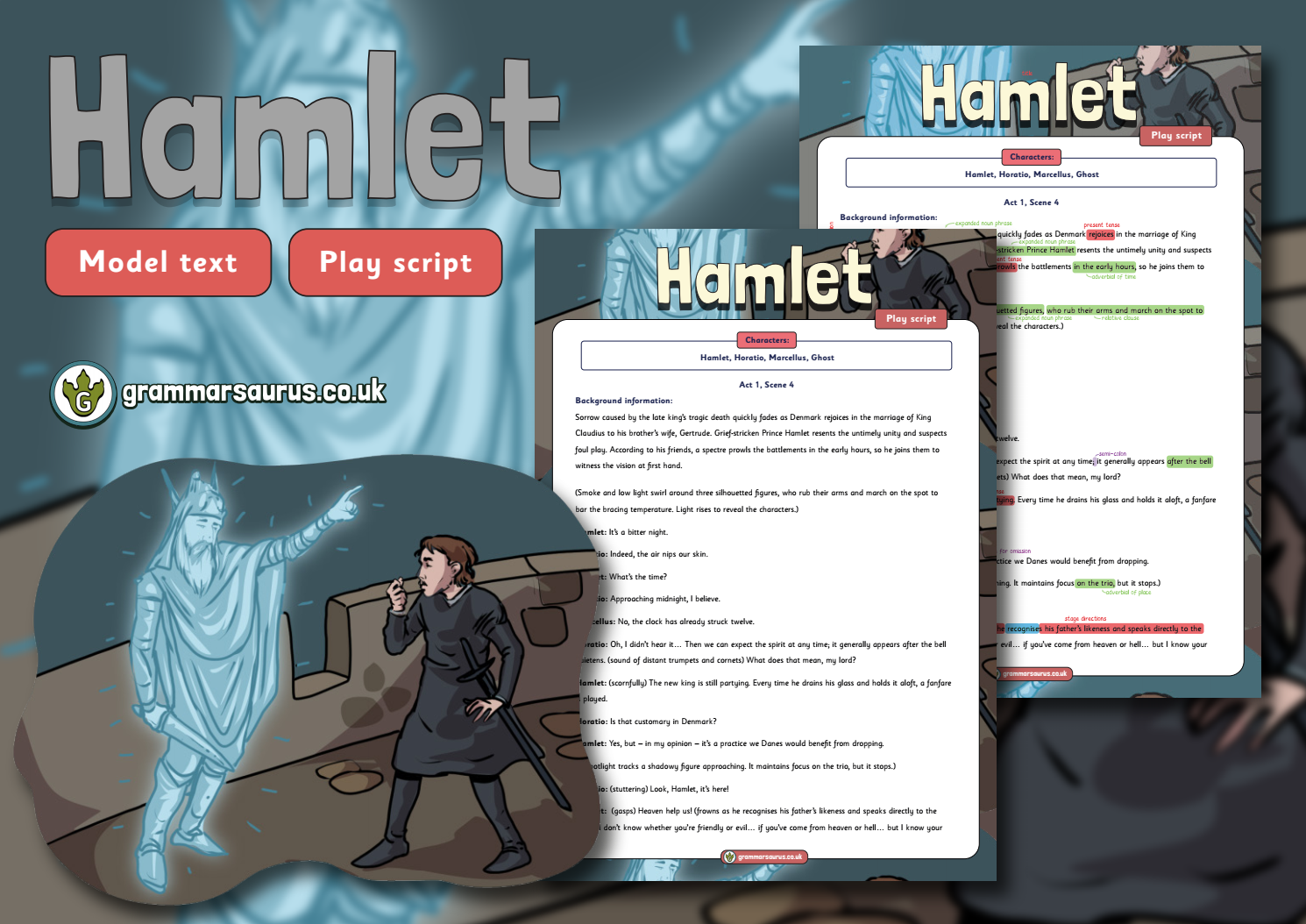 Year 6 Model Text – Play Script – Hamlet - Grammarsaurus