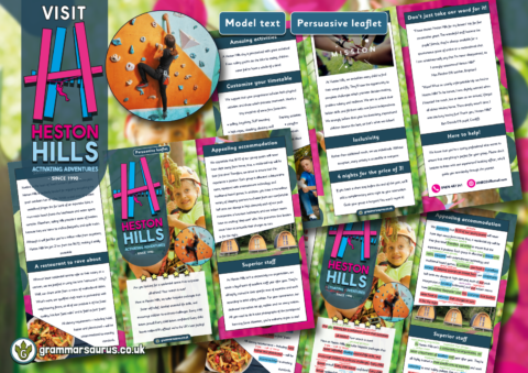 Y6 Persuasive - Advert/leaflet - Grammarsaurus