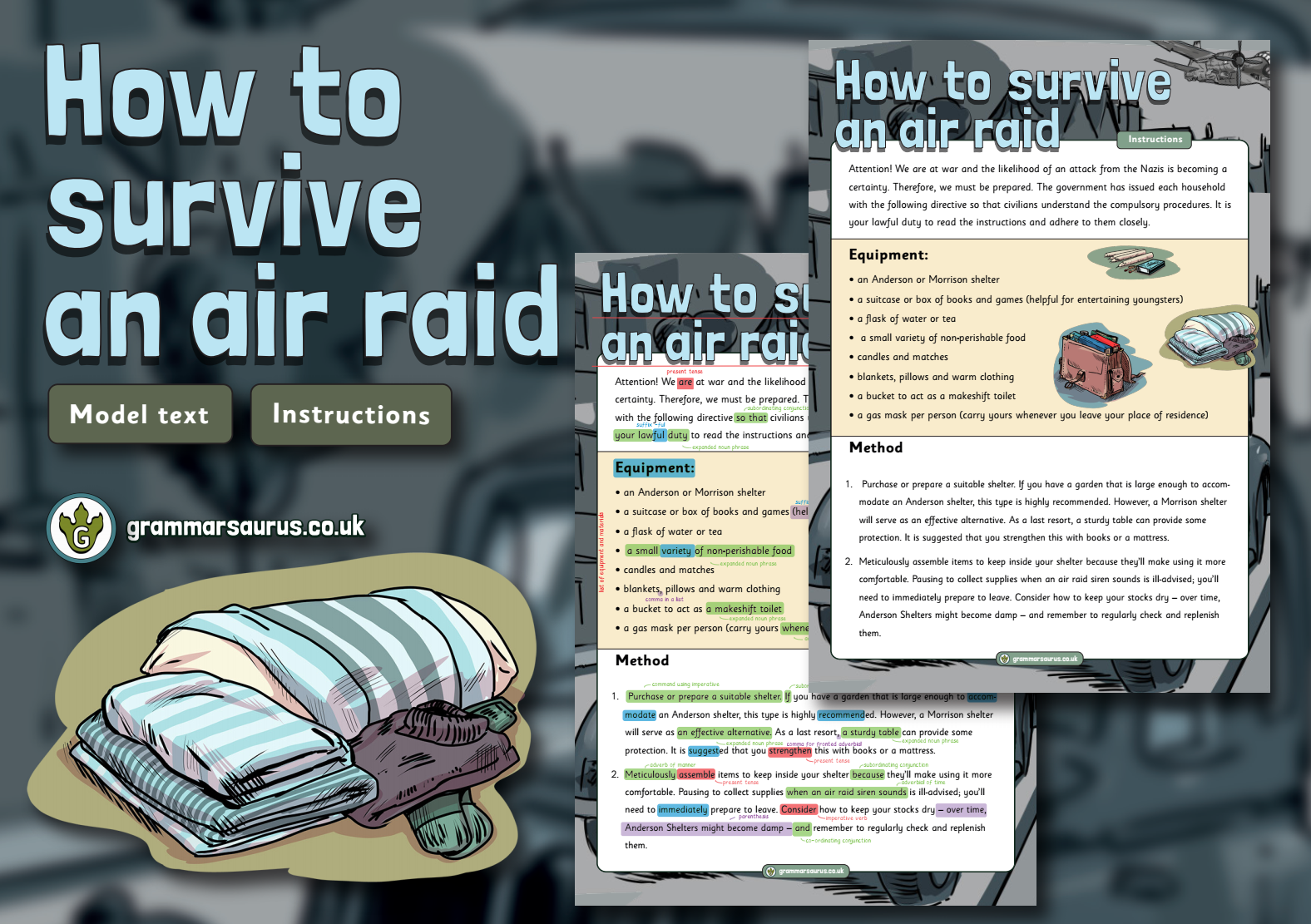 Year 6 Model Text – Instructions – How to survive an air raid ( gbsct ...