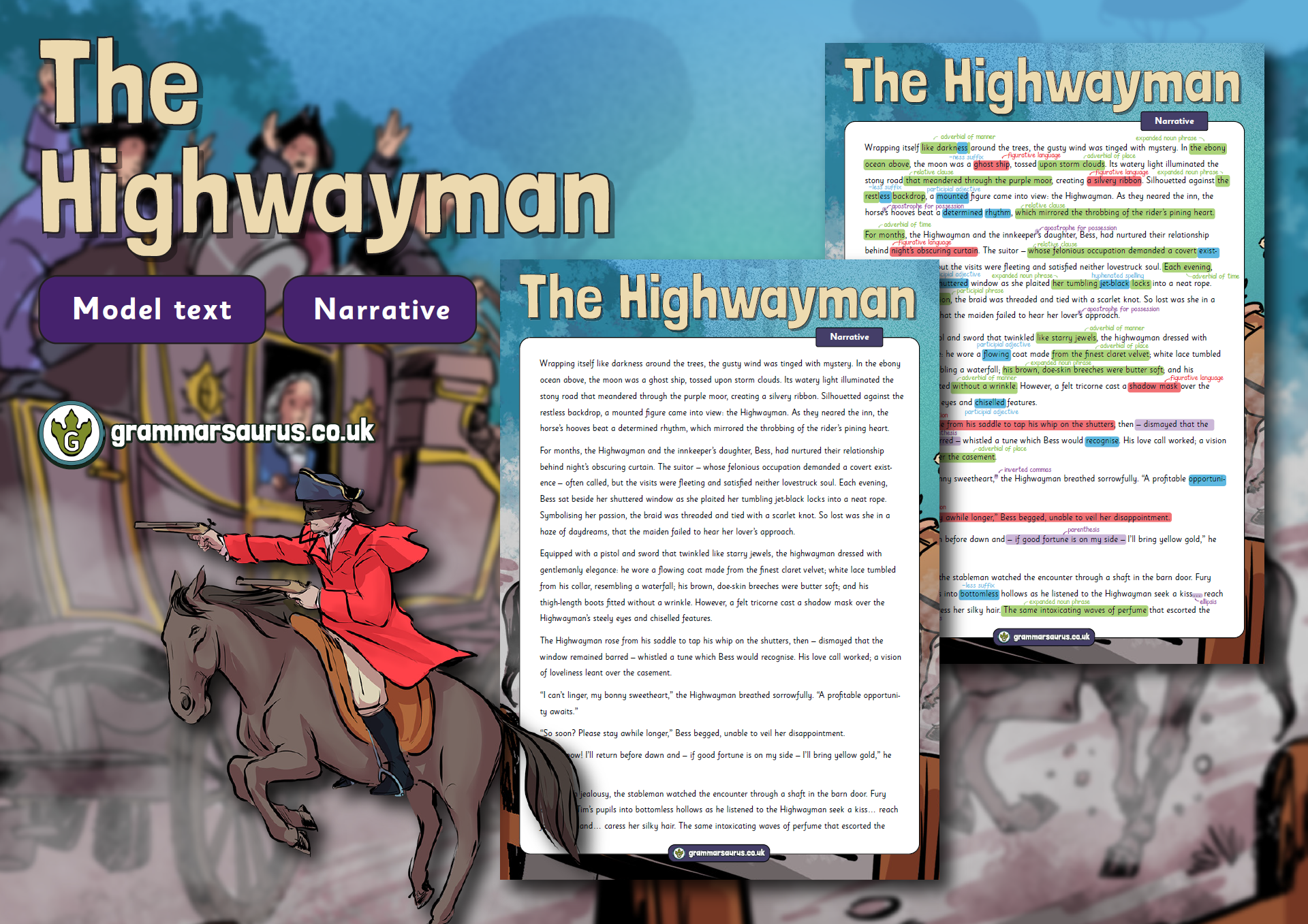 Year 5 Model Text – Narrative – The Highwayman - Grammarsaurus