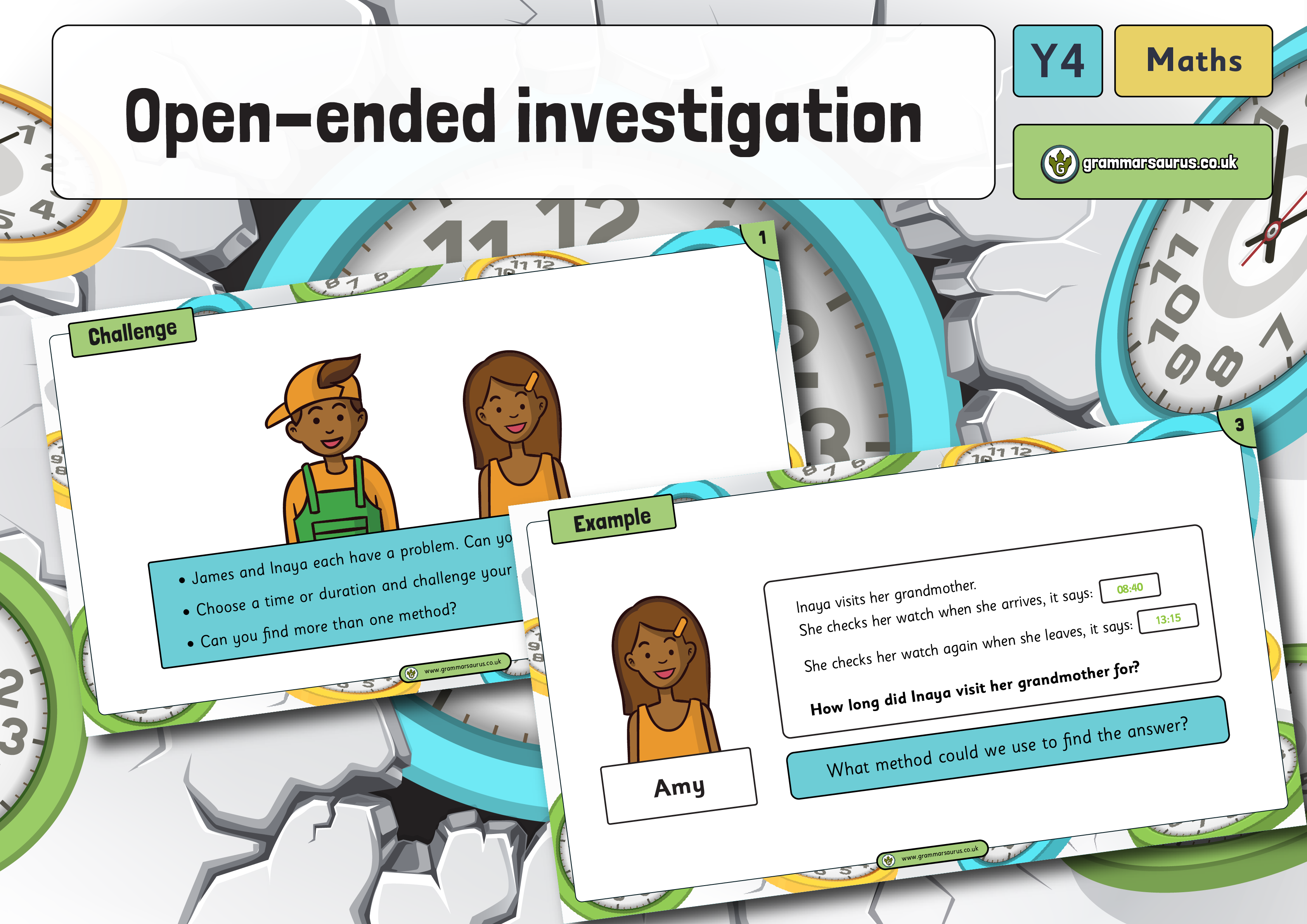 Year 4 Maths - Time - Open-Ended Investigation - Grammarsaurus