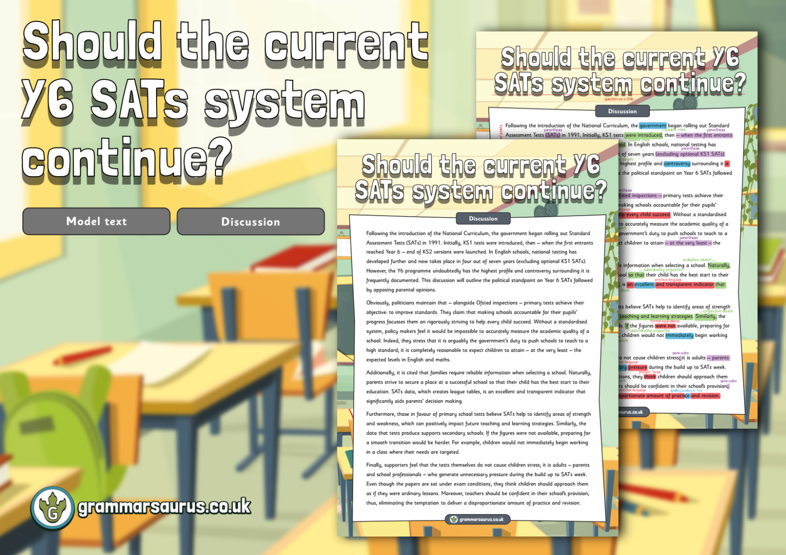 Year 6 Model Text – Discussion – Should the current Y6 SATs system ...
