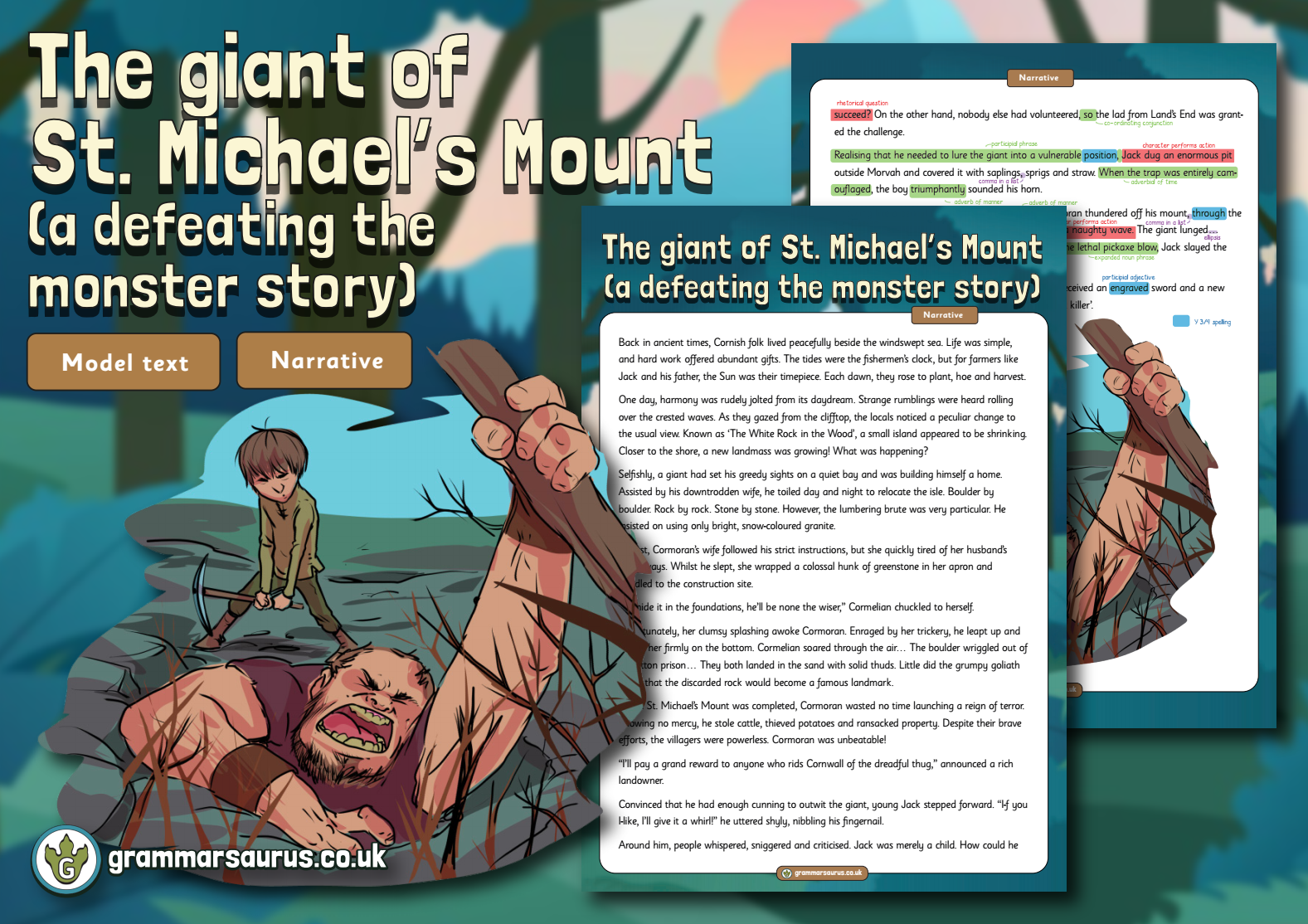 Year 4 Model Text – Narrative –The Giant of Saint Michael's Mount (a ...