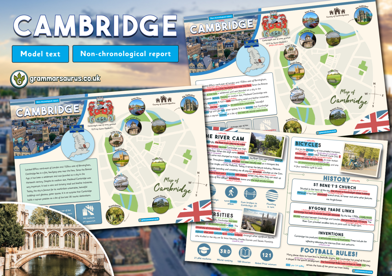 Year 4 Model Text – Non-chronological report – Cambridge - Grammarsaurus