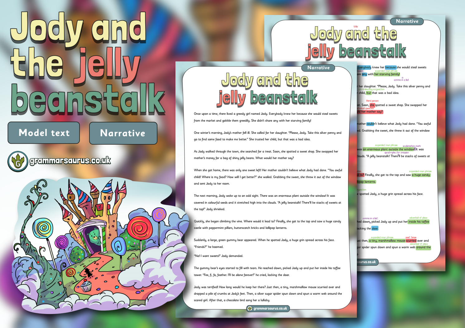 Year 2 Model Text – Narrative - Jody and the Jelly beanstalk ...
