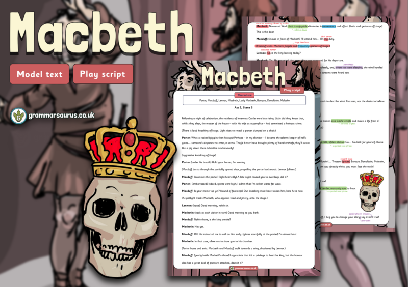 Year 6 Model Text – Play Script – Macbeth - Grammarsaurus