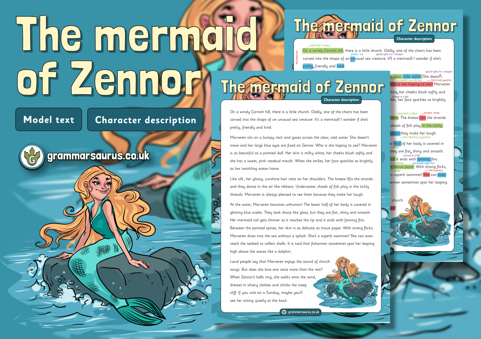 Year 2 Model Text – Character Description – The mermaid of Zennor ...
