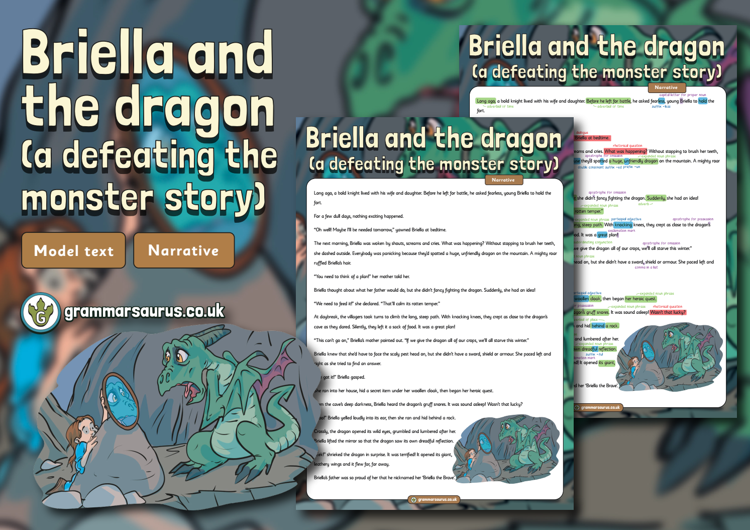 Year 2 Model Text – Narrative - Briella and the dragon (a defeating the ...