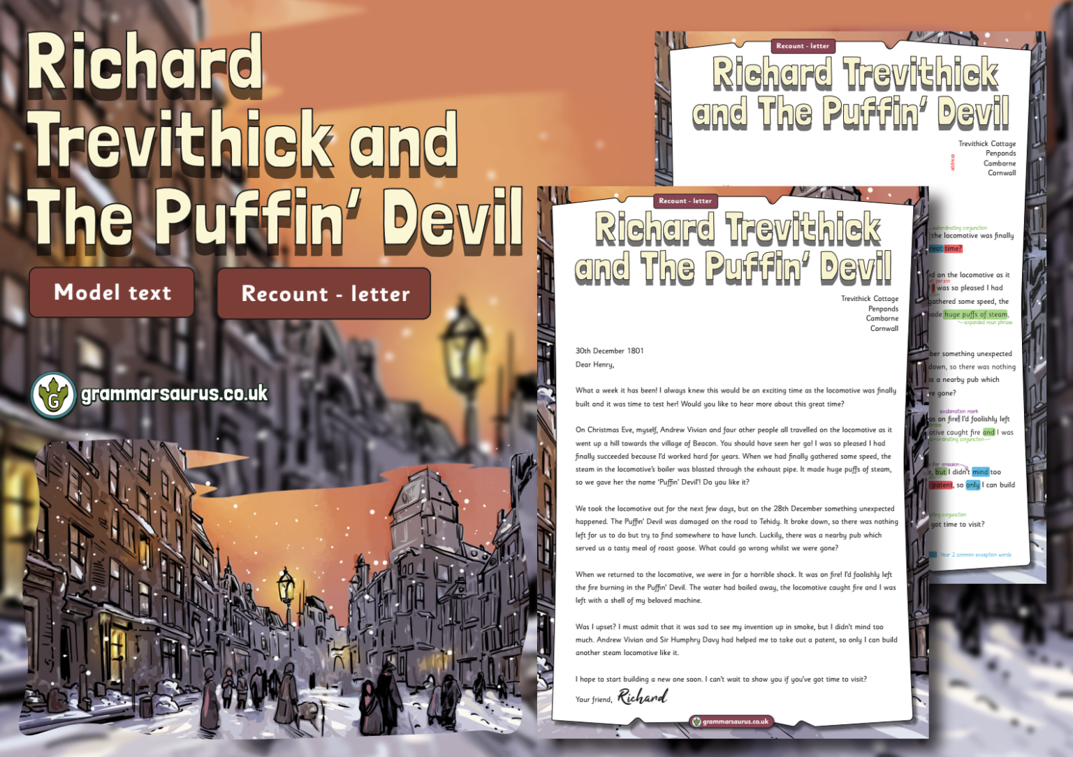 Year 2 Model Text – Recount – Letter – Richard Trevithick and the ...