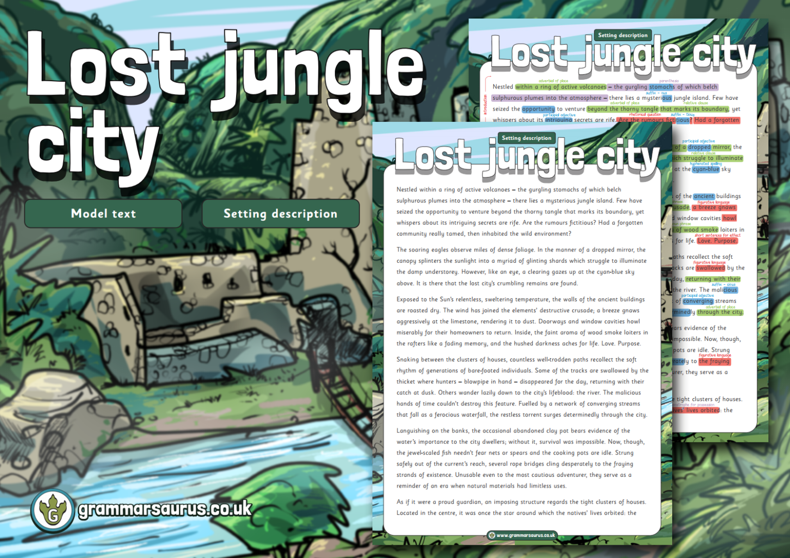 Year 5 Model Text – Setting description – Lost jungle city - Grammarsaurus