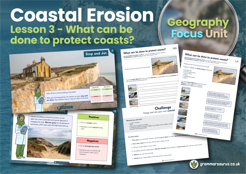 Year 4 Geography - Coastal Erosion - What can be done to protect coasts ...