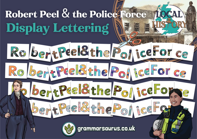 display lettering ad - Grammarsaurus