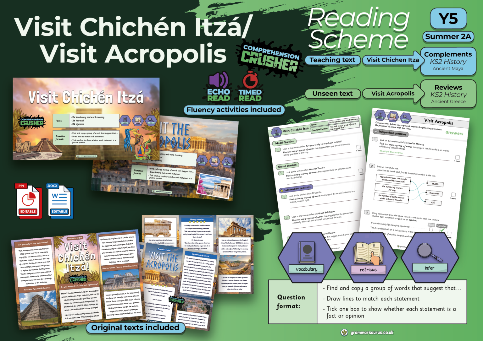 Year 5 Comprehension Crusher Reading Scheme – Summer 2a – Visit Chichén ...