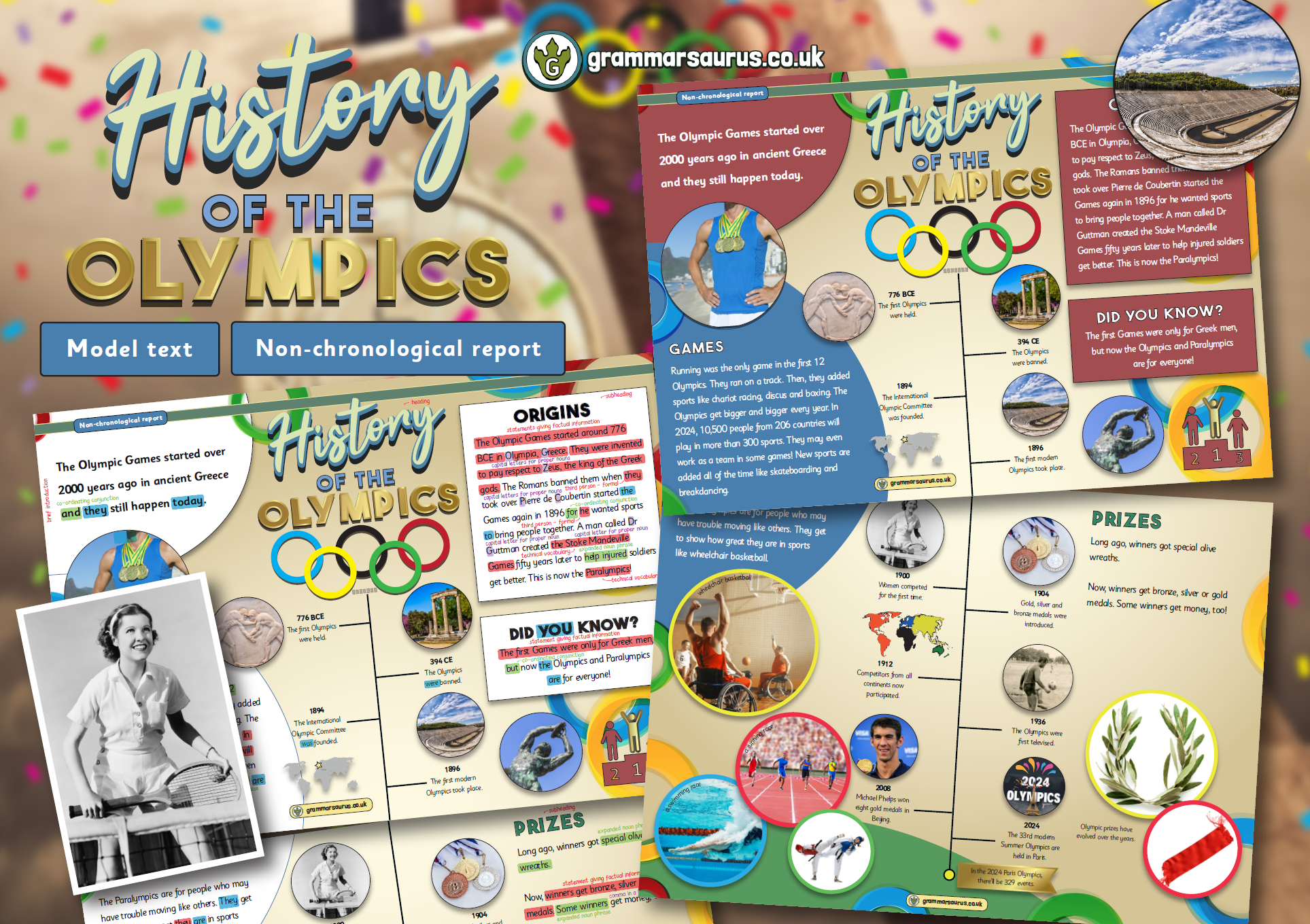 Year 1 Model Text – Non-chronological report – History of the Olympics ...