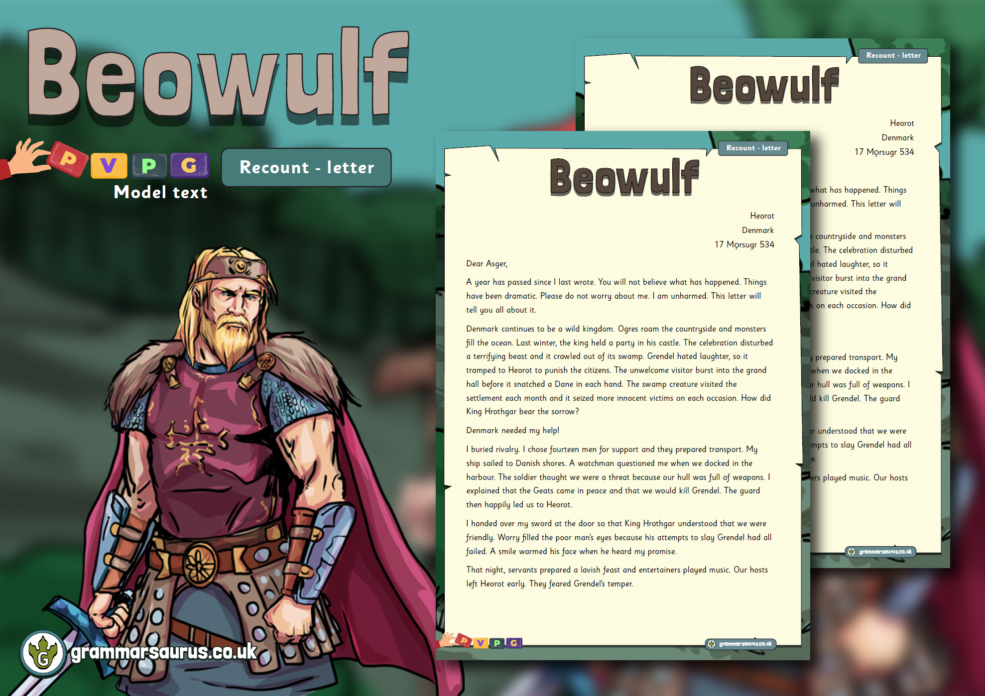Year 4 PVPG Model Text –Recount - Letter – Beowulf - Grammarsaurus