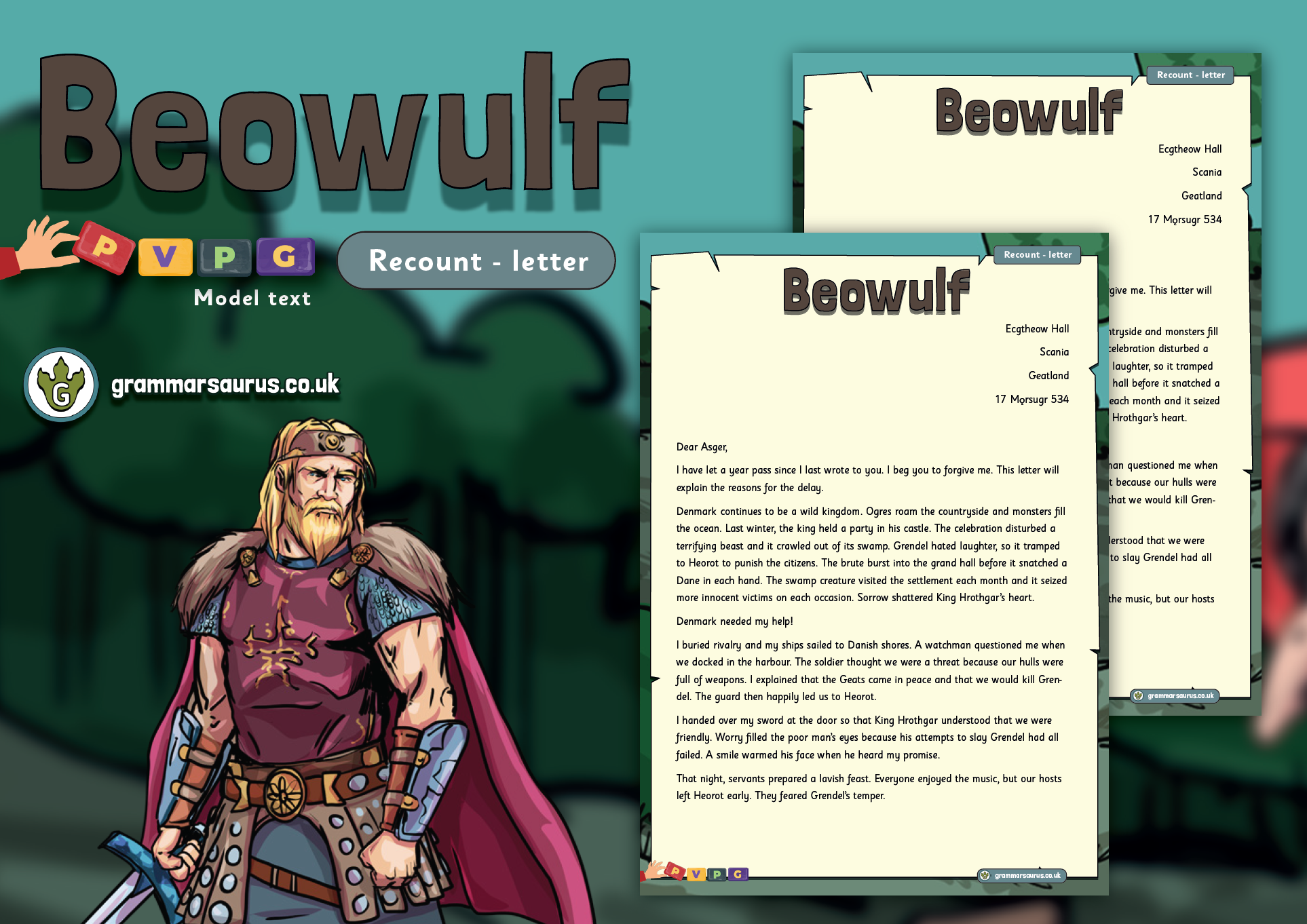 Year 4 PVPG Model Text –Recount - Letter – Beowulf ( gbsct P4 , 3rd ...