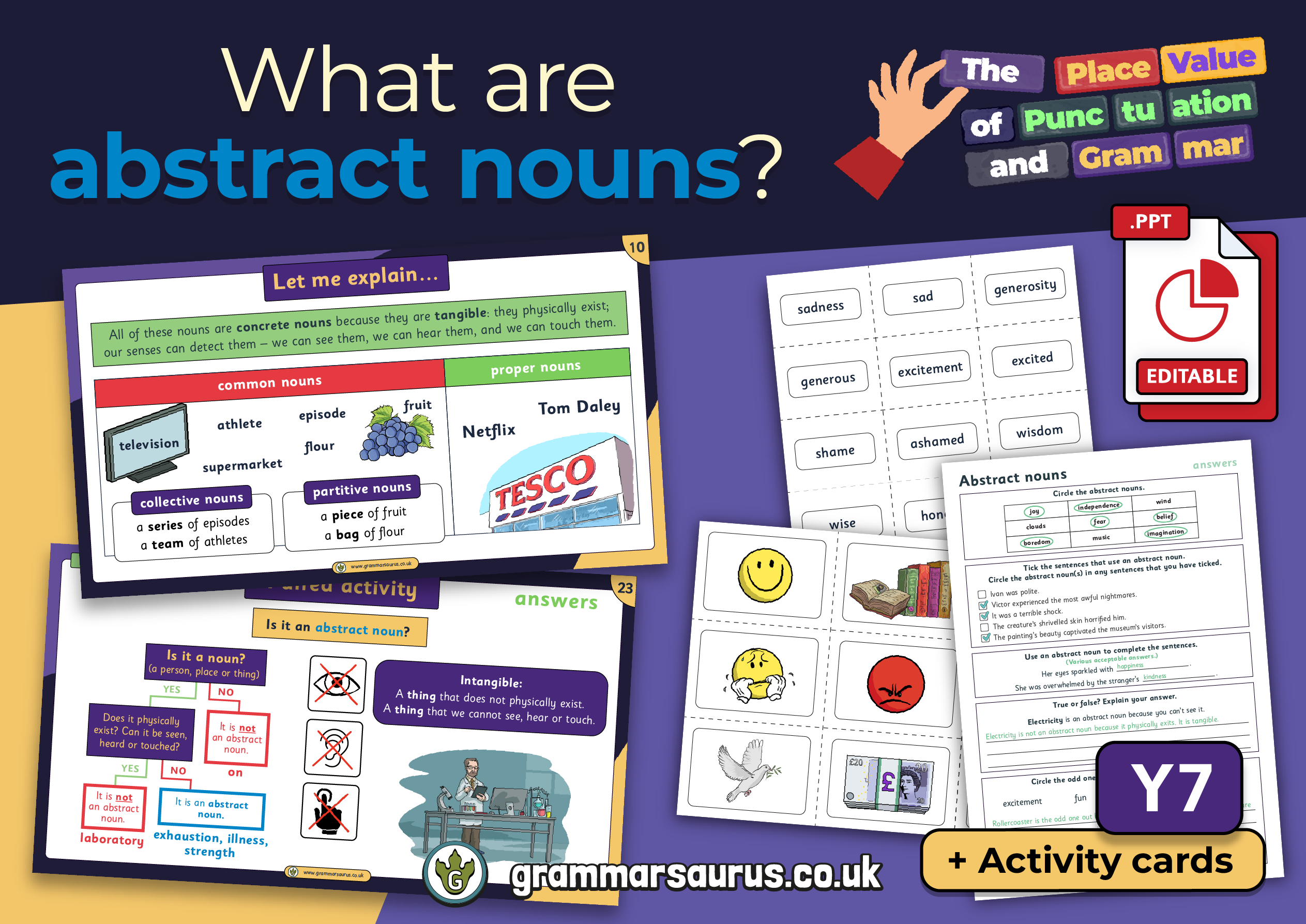 Year 7 The Place Value of Punctuation and Grammar – What are abstract ...