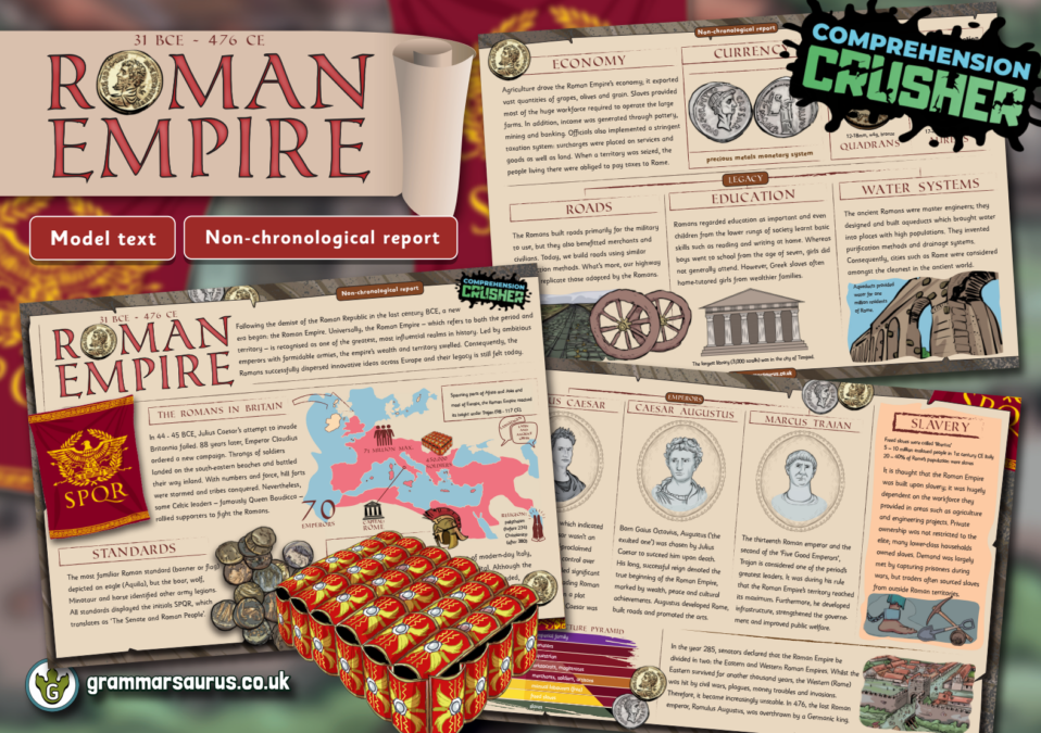 Year 7 Comprehension Crusher – Roman Empire - Grammarsaurus