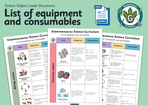 List of equipment and consumables - Grammarsaurus