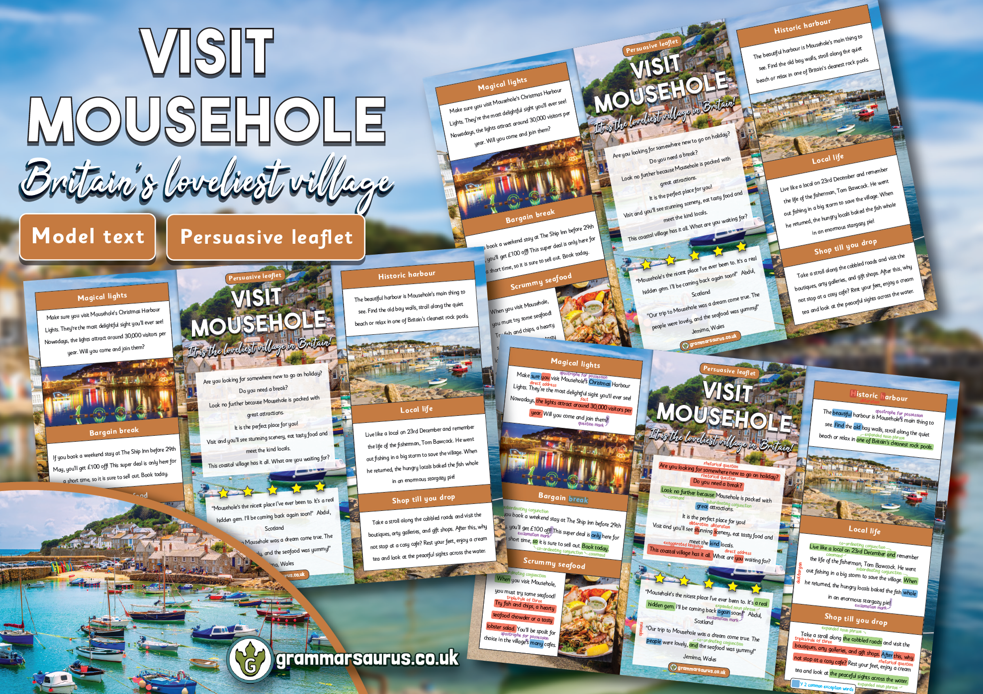Year 2 Model Text – Persuasive leaflet – Visit Mousehole - Britain's ...
