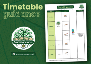 Spelling with Grammarsaurus - Timetable Guidance - Grammarsaurus