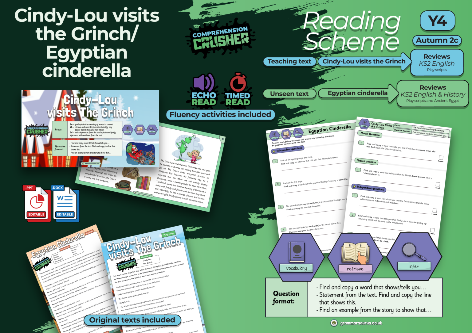 Year 4 Comprehension Crusher Reading Scheme – Autumn 2c - Cindy-Lou ...