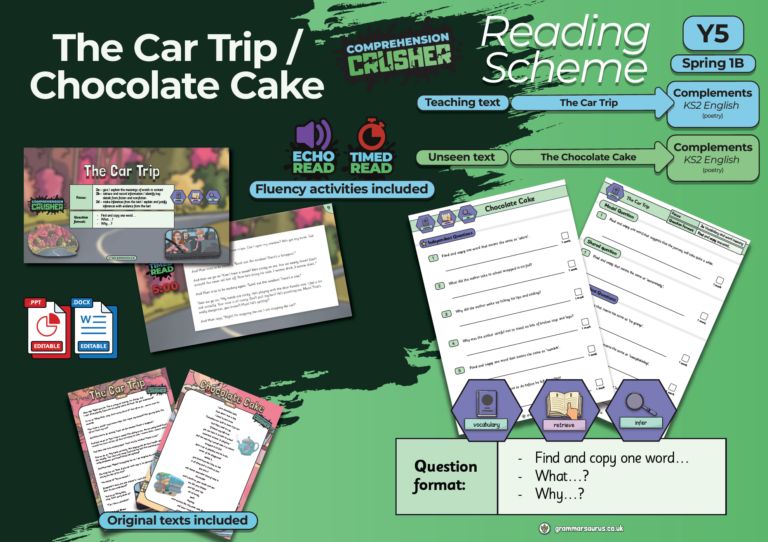 Year 5 Comprehension Crusher Reading Scheme – Spring 1b – The Car Trip ...