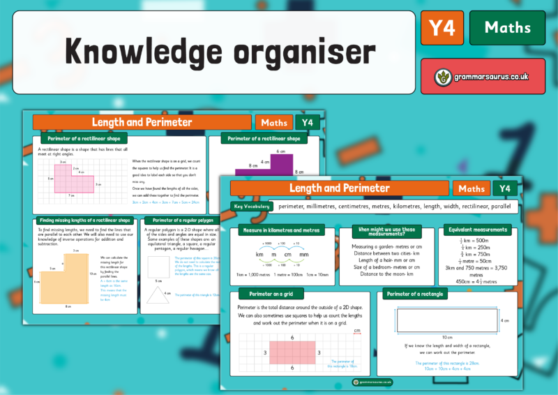 Year 4 Length and Perimeter – Knowledge organiser - Grammarsaurus