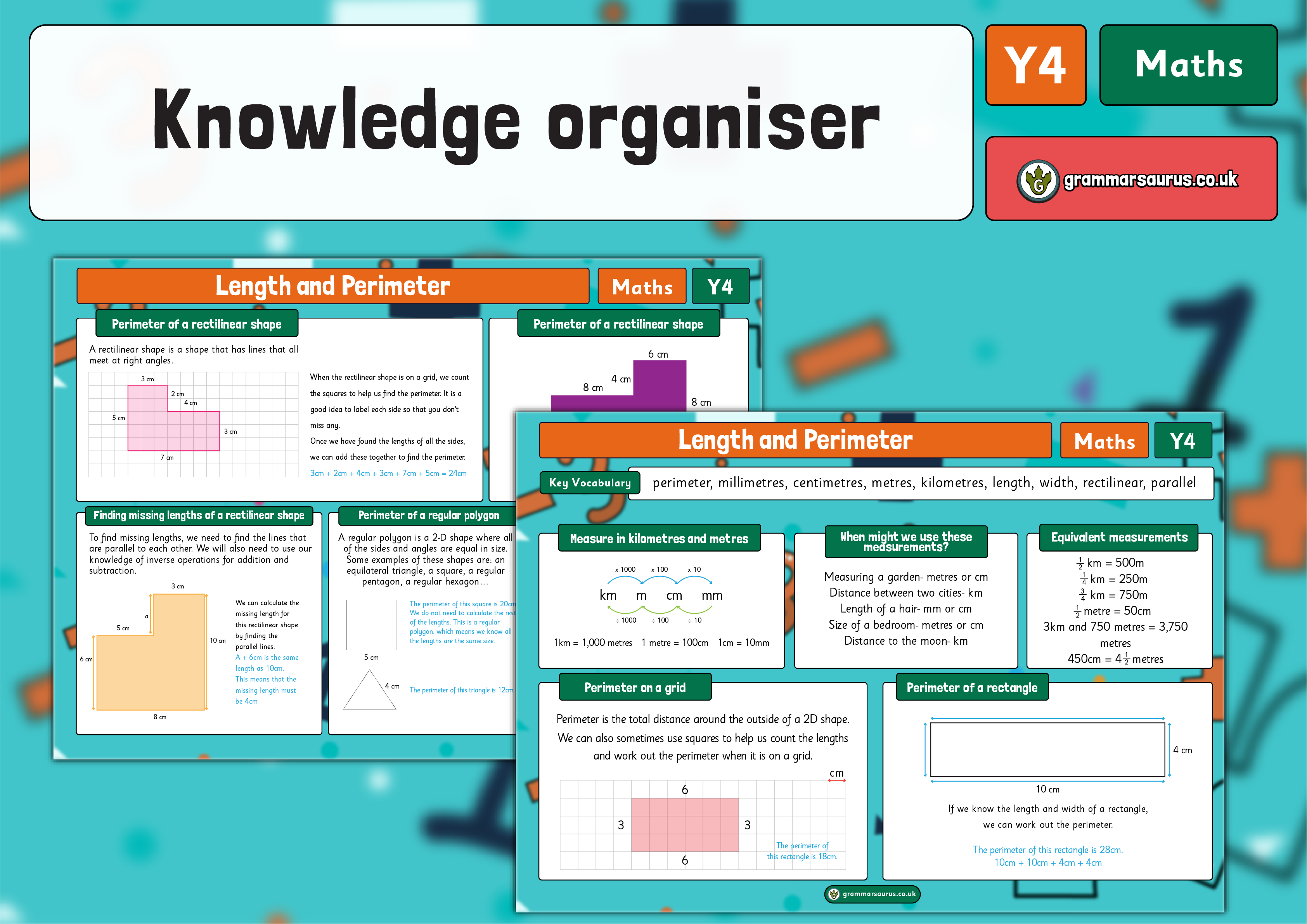 Year 4 Length and Perimeter – Knowledge organiser - Grammarsaurus