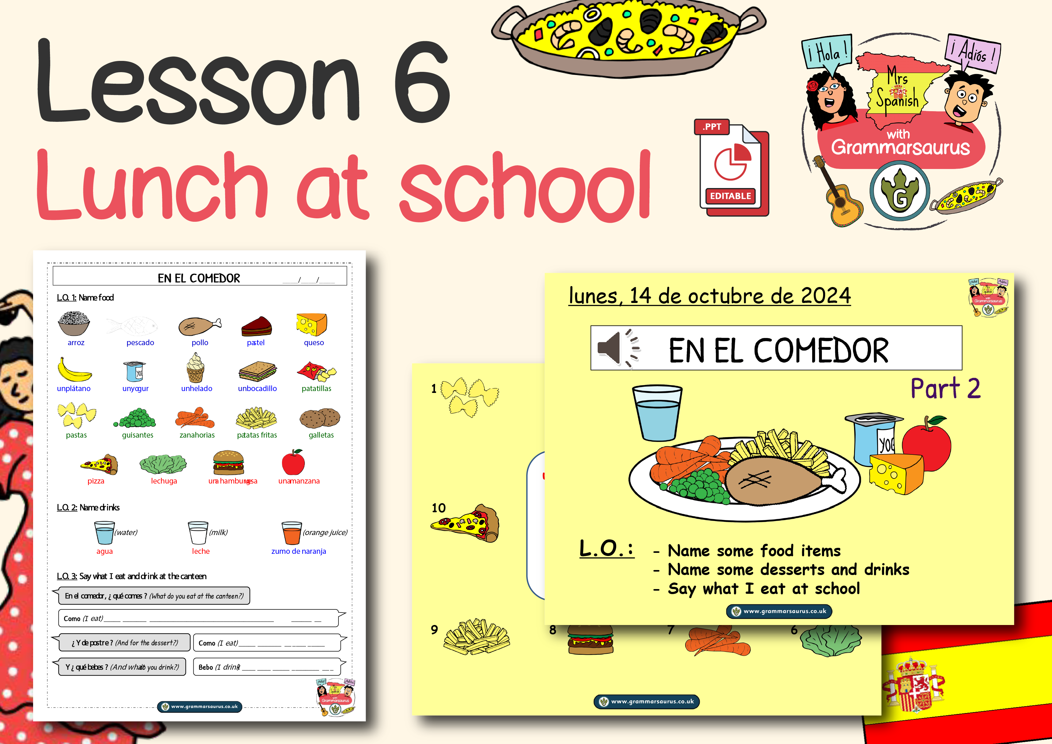 Year 4 - Lunch at school - Lesson 6 - Grammarsaurus