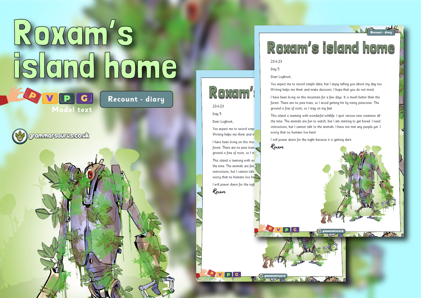 Year 4 PVPG Model Text –Recount - Diary – Roxam's island home ...