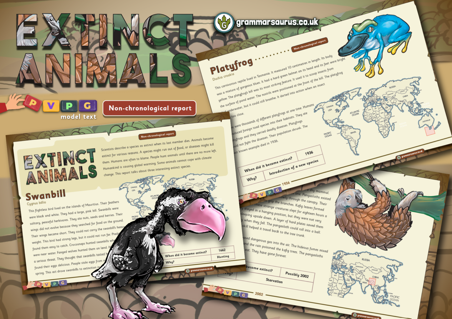 Year 4 PVPG Model Text – Non-chronological report – Extinct animals - Grammarsaurus
