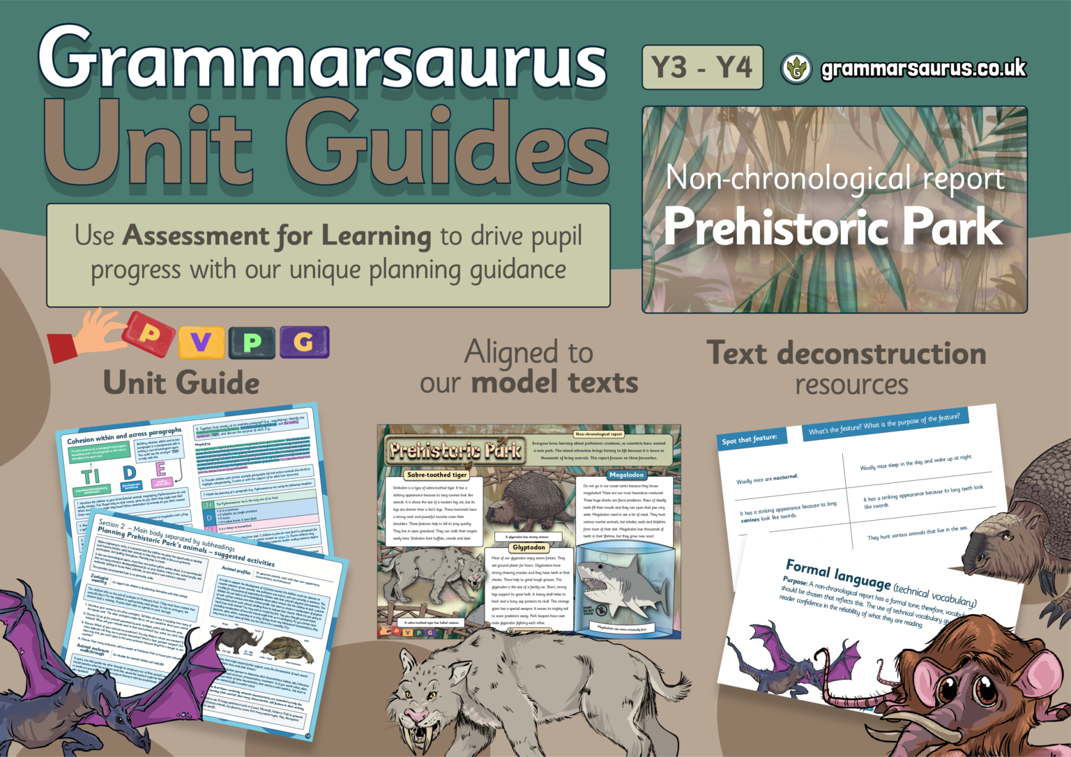Year 3/4 Unit Guide – Non-chronological report – Prehistoric Park ...
