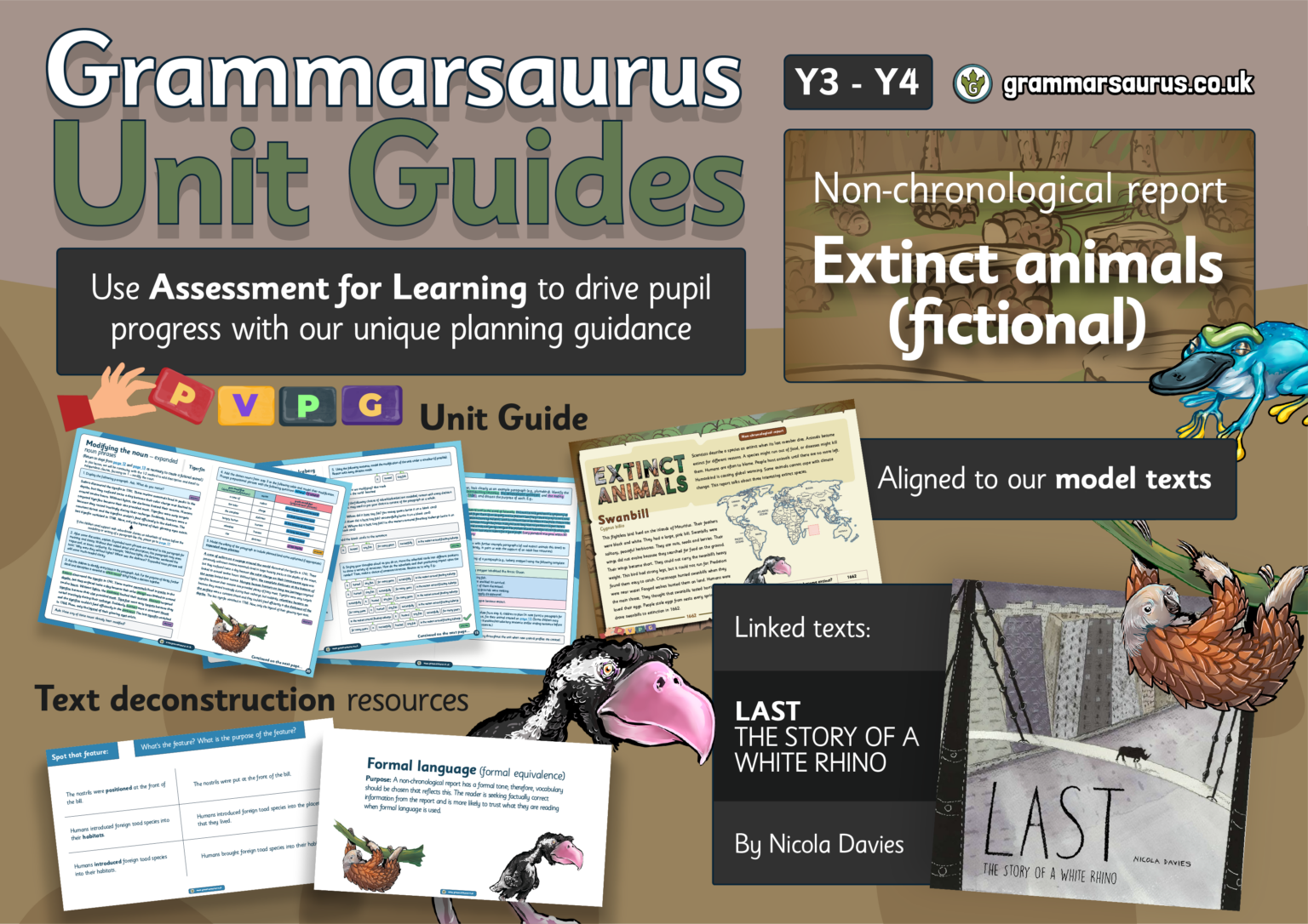 Year 3/4 Unit Guide – Non-chronological report – Extinct Animals ...