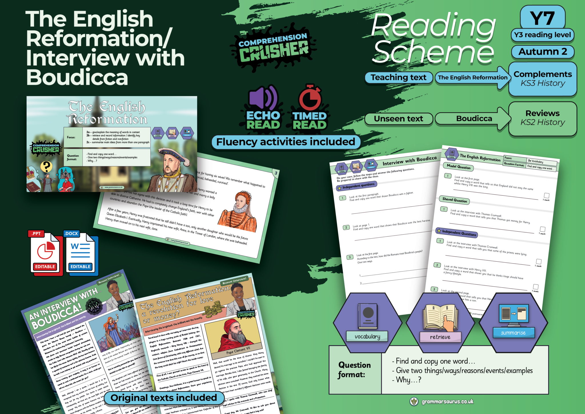 Year 7 Comprehension Crusher (Year 3 reading level) – The English ...