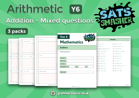 Y6 SATs Smasher (Maths): Arithmetic – Addition - Mixed questions ...