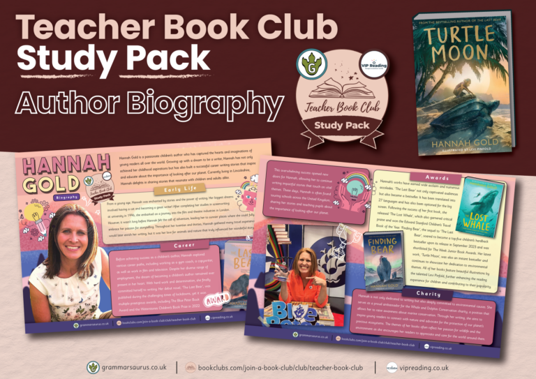 Author Biography - Turtle Moon - Hannah Gold - Grammarsaurus