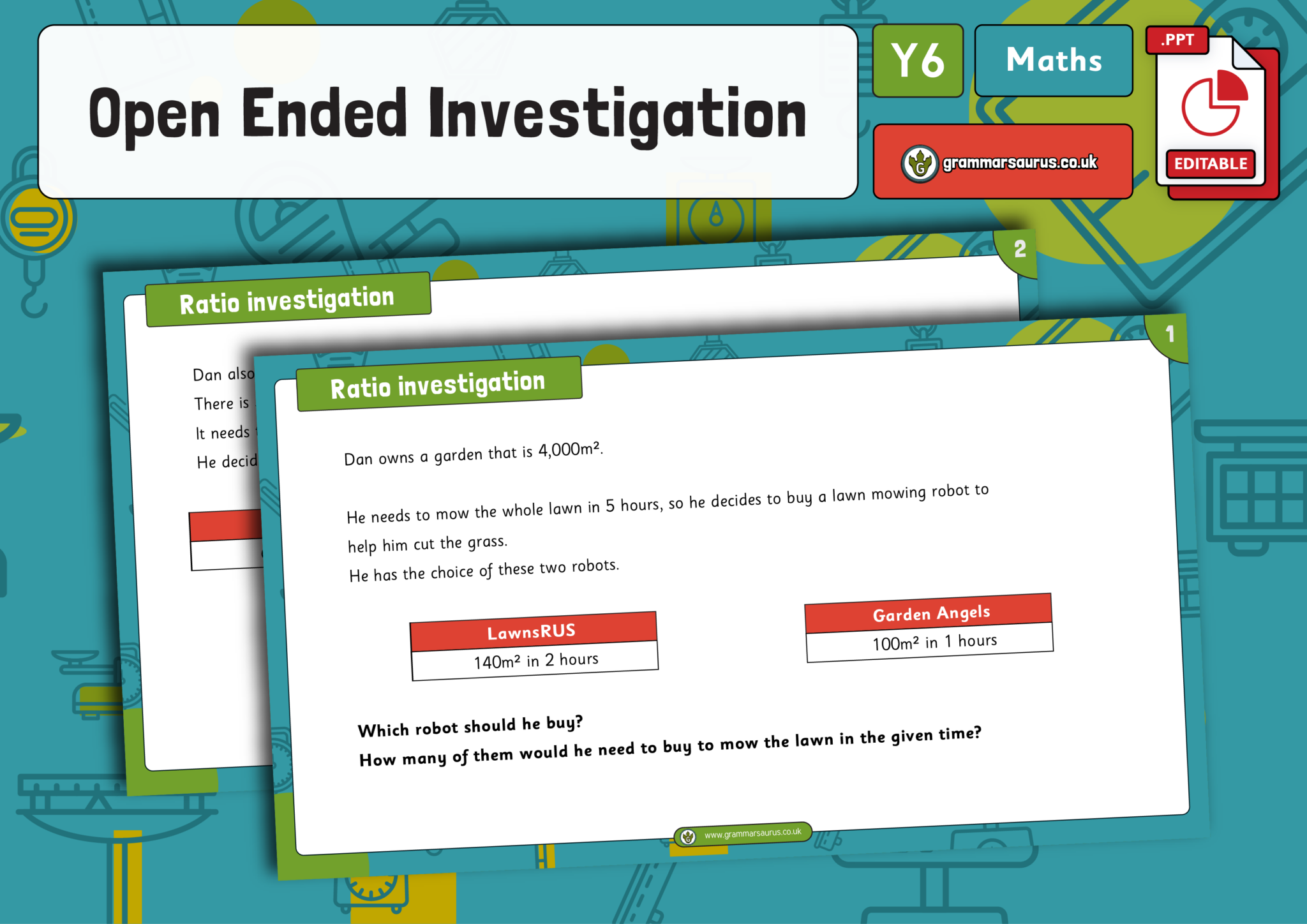Year 6 Ratio – Open Ended Investigation - Grammarsaurus
