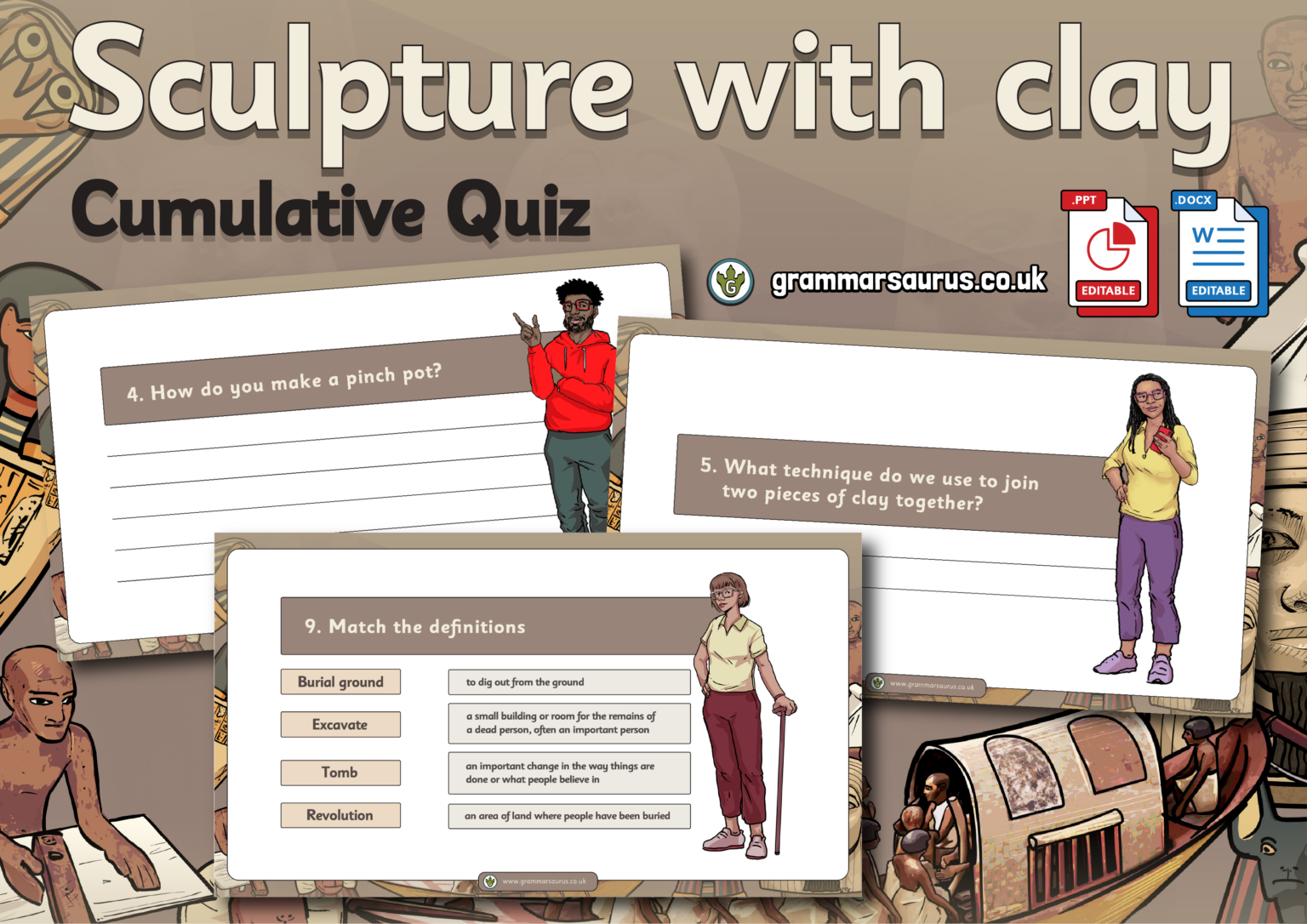 Year 4 Art - Sculpture - Cumulative quiz - Grammarsaurus