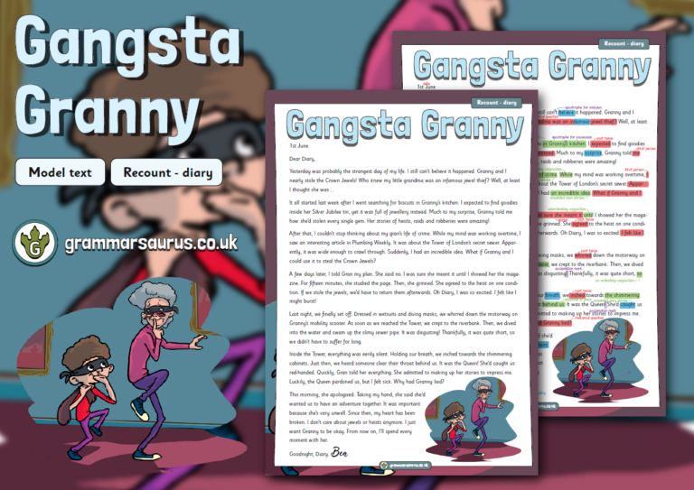 Year 3 Model Text – Recount – Diary – Gangsta Granny - Grammarsaurus