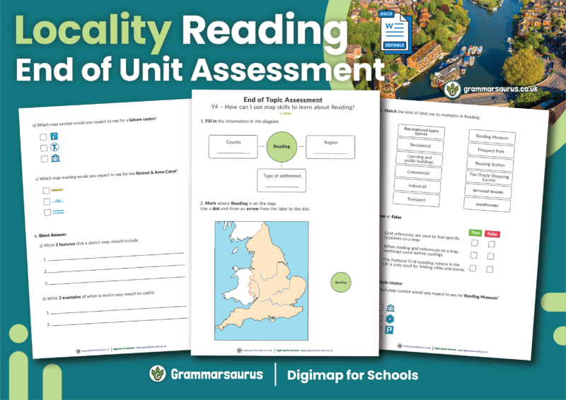 Y4 Locality Unit - Reading - End of unit assessment - Grammarsaurus